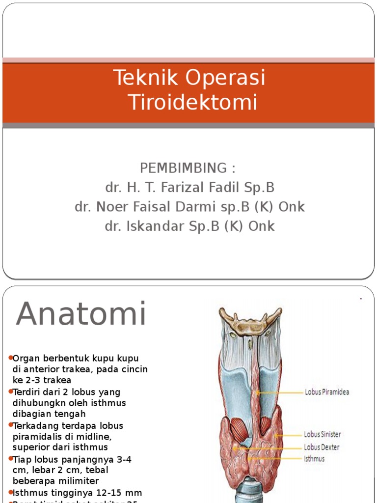 Teknik Operasi Total Tiroidektomi | PDF | Ilmu Sosial | Kesehatan Holistik