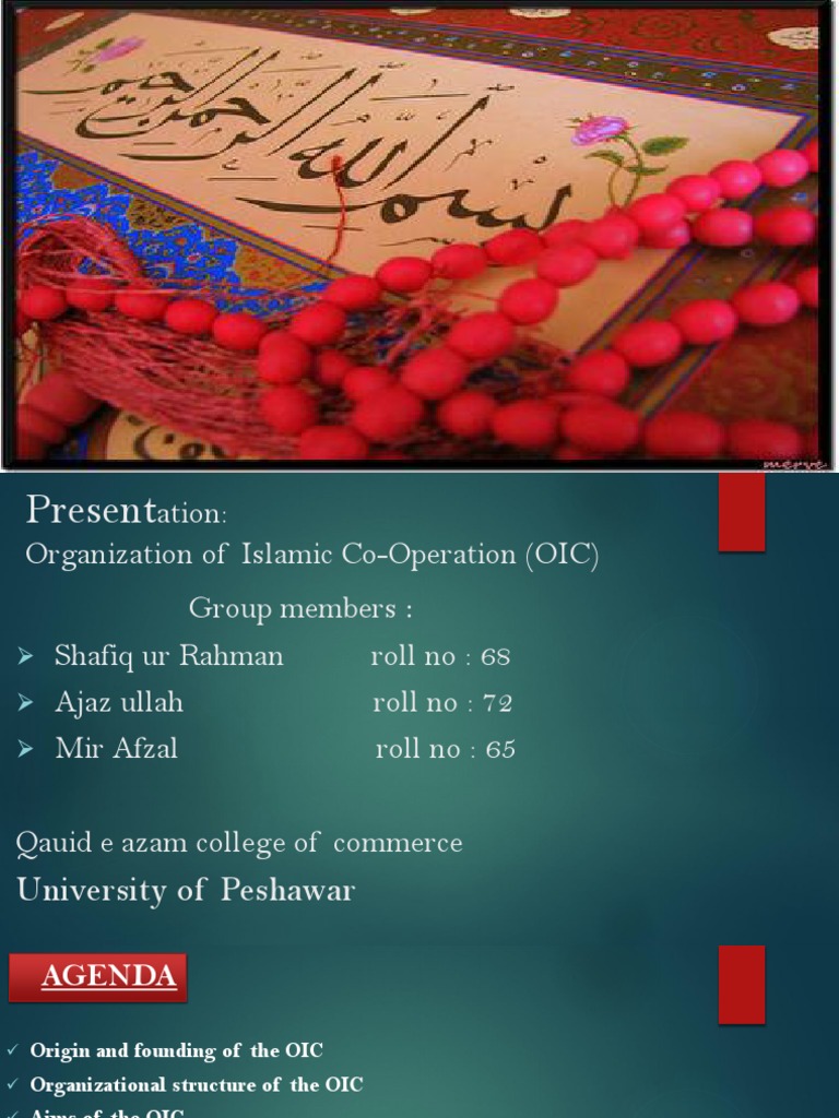 OIC | PDF | Organisation Of Islamic Cooperation | Secretary General Of ...