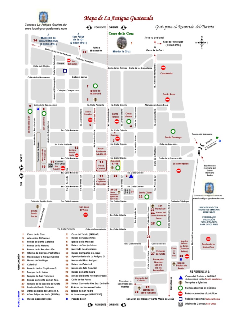 Mapa Antigua Guatemala.pdf | Religión y creencia | Religión y ...