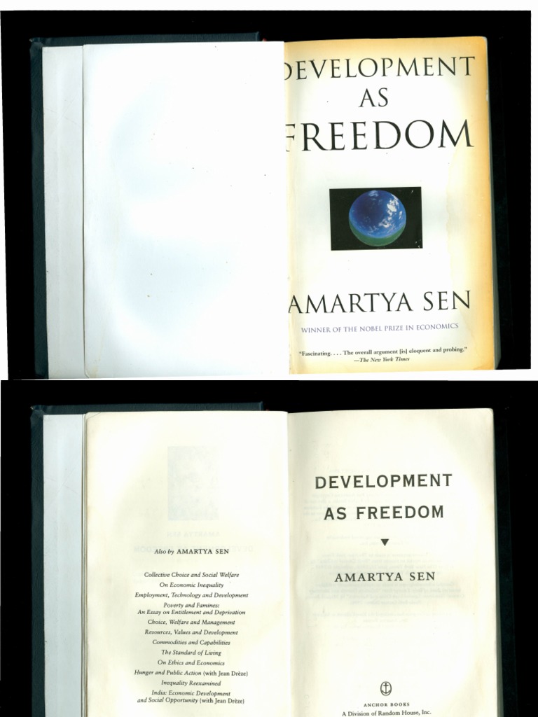 01 - SEN Amartya (2000) Development As Freedom | PDF | Liberty ...