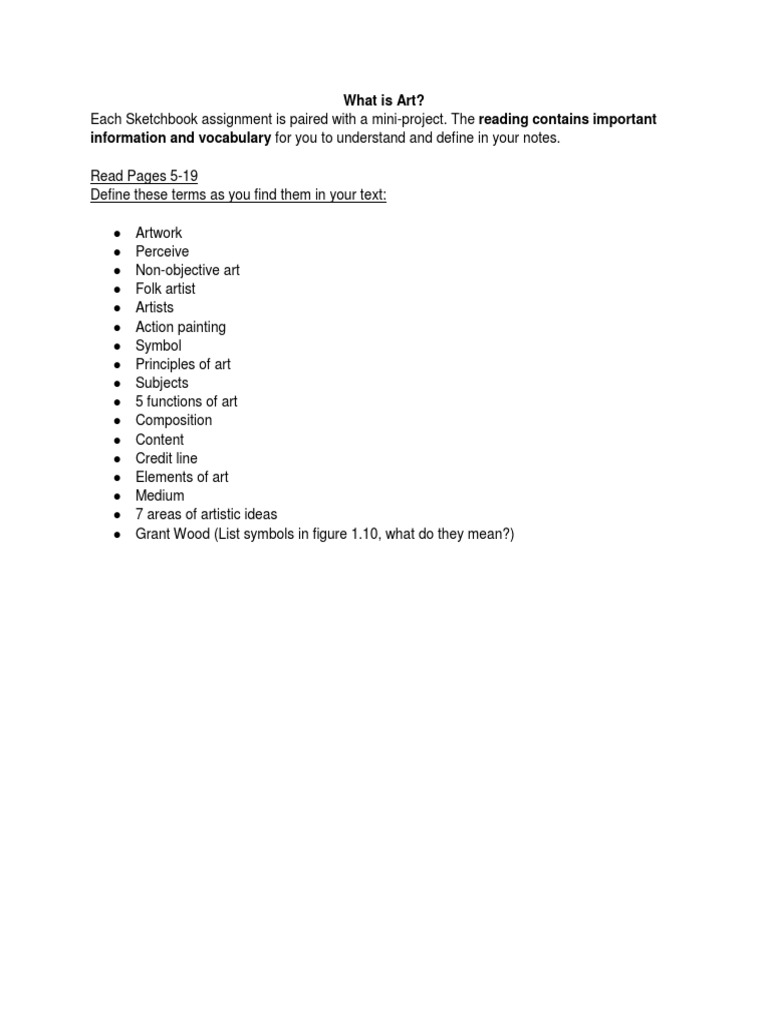 What Is Art Vocab | PDF