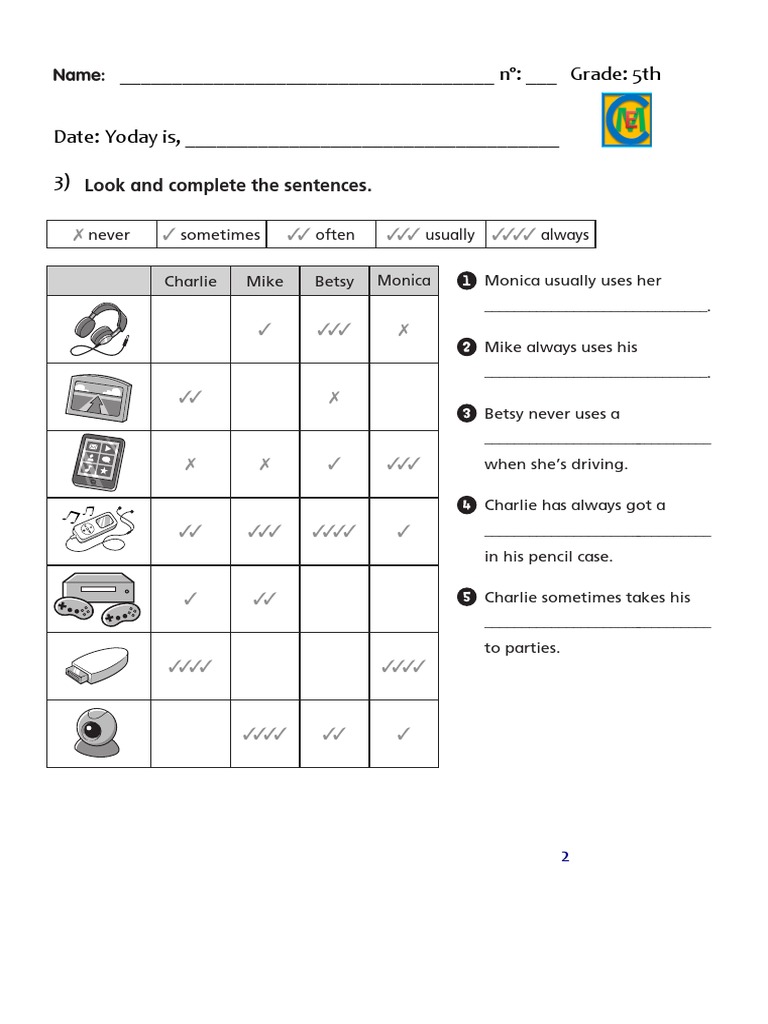 Nº: - Grade: 5th: Name | PDF