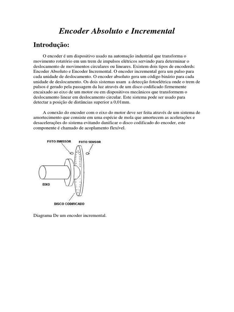 Encoder Absoluto e Incremental | PDF | Controlador lógico programável ...