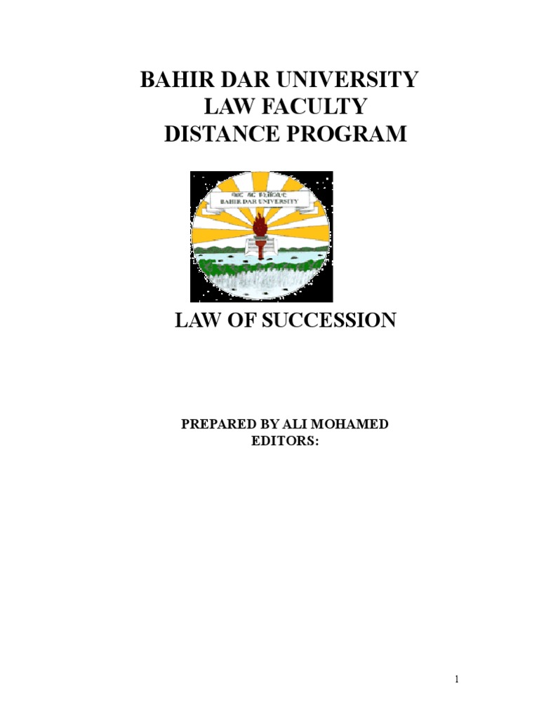 The Law Of Succession Pdf Inheritance Intestacy