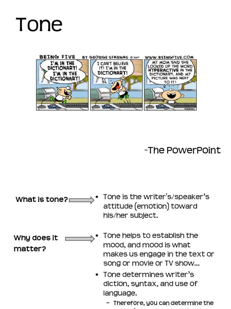 Tone Power Point | PDF | Style (Fiction) | Semantics