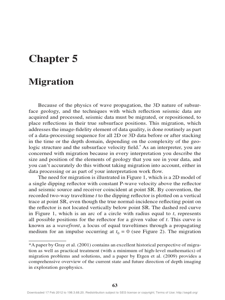 5 Migration PDF | PDF | Reflection Seismology | Reflection (Physics)