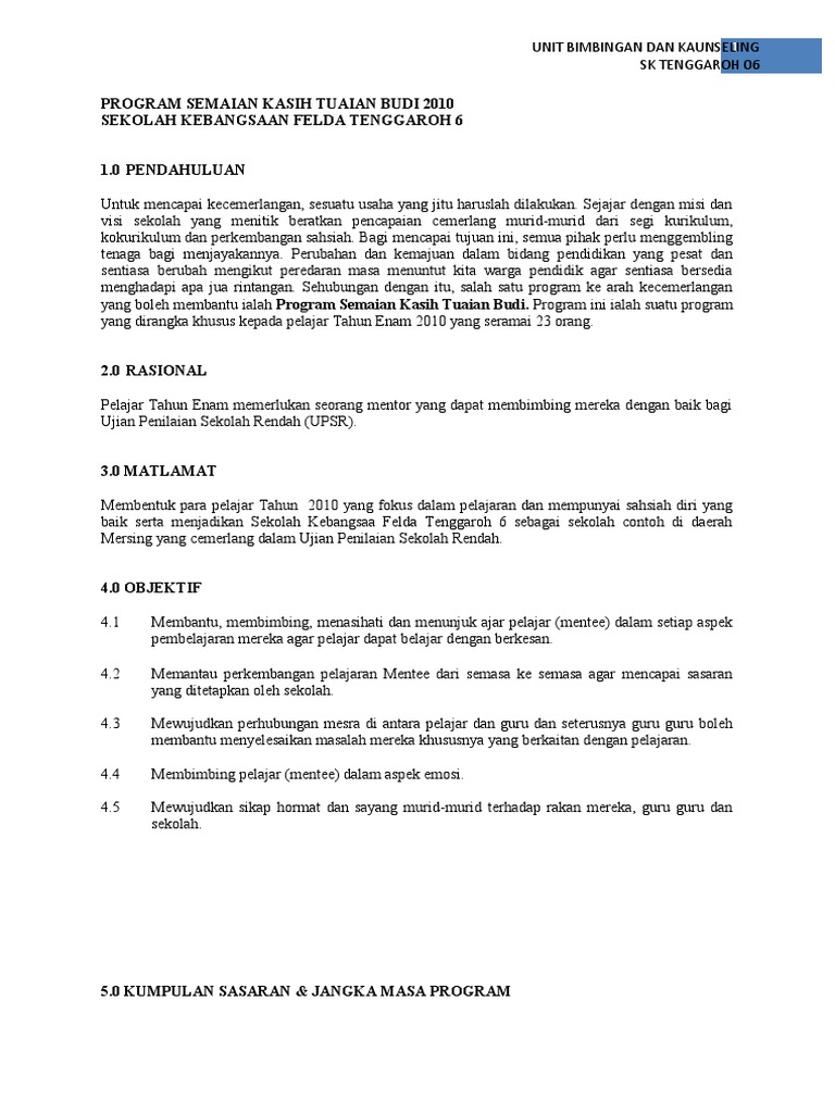 Contoh Laporan Program Mentor Mentee Mentee Boleh Ditamatkan Dari - Riset