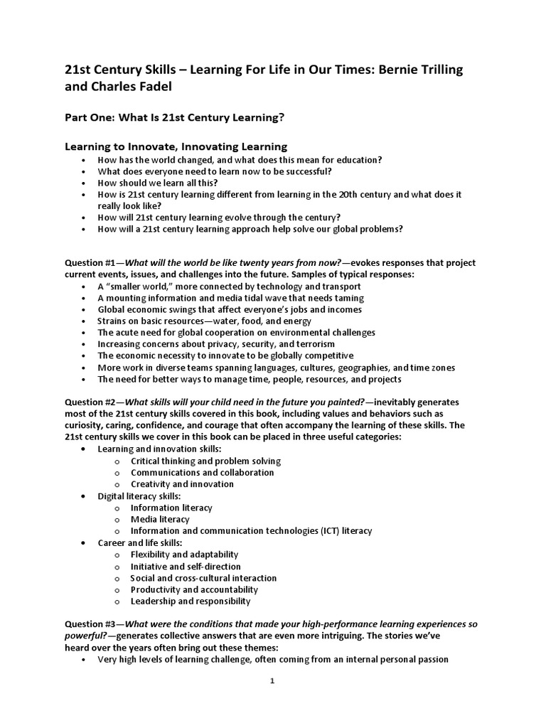 21st Century Skills Trilling&Fadel | PDF | Educational Technology ...