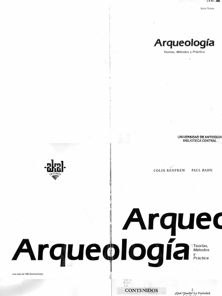 Arqueologia Teorias, Metodos y Practicas Colin Renfrew PDF | PDF Arqueologia Teorias, Metodos y Practicas Colin Renfrew PDF | PDF