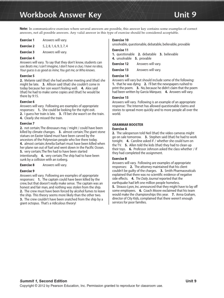UNIT 09 Workbook AK PDF | PDF