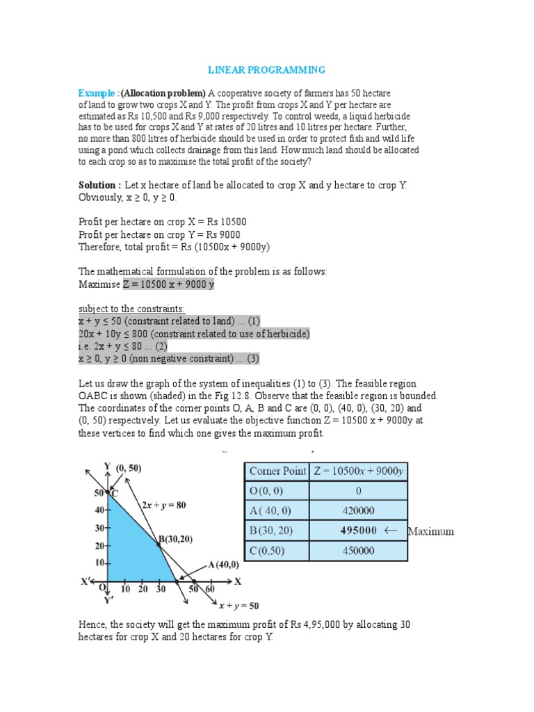 Linear Programming | PDF