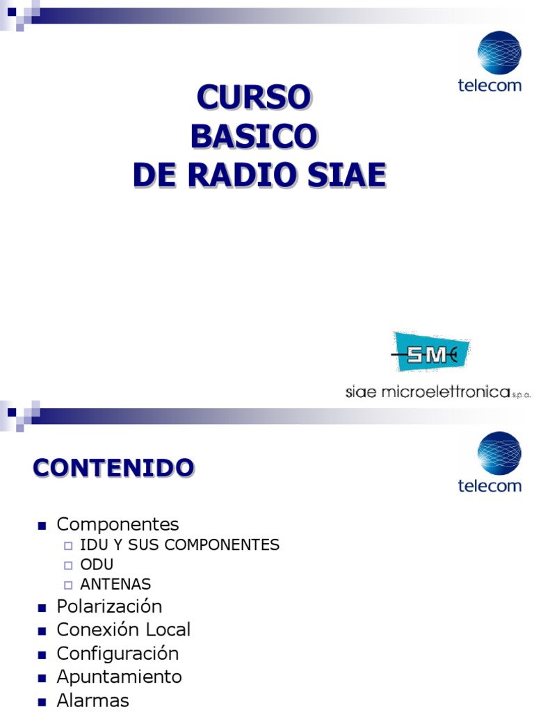 Curso Basico de Radio SIAE | PDF | Tecnología de medios | Equipo de oficina