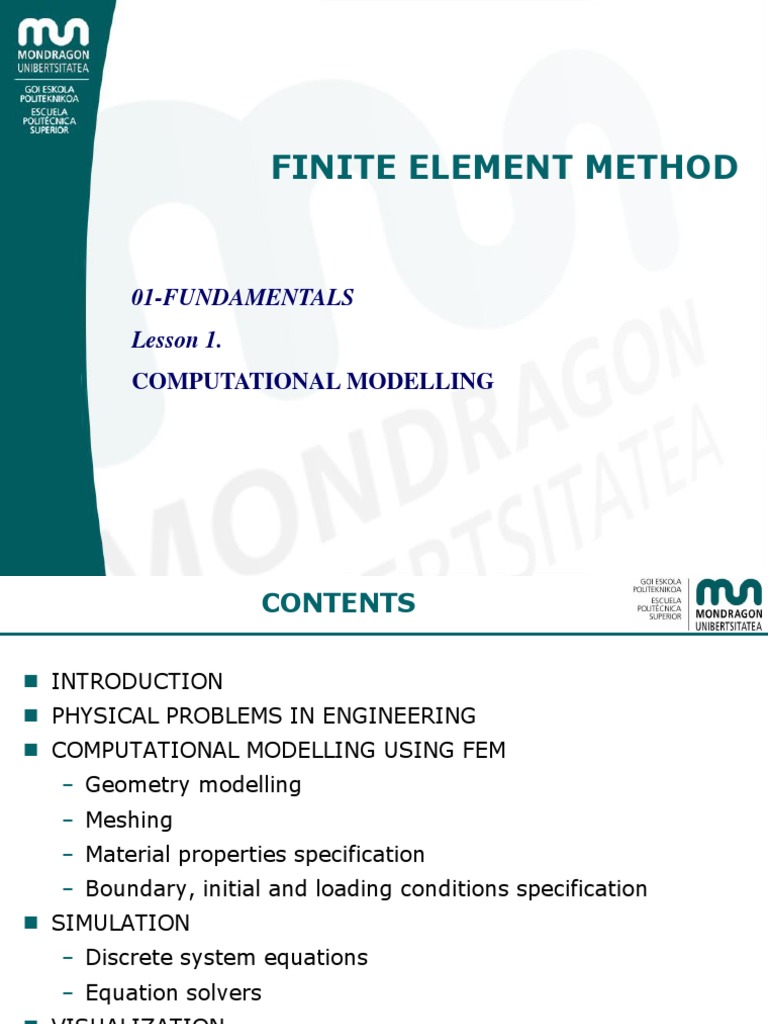 Lesson01 Computational Modelling | Download Free PDF | Finite Element Method | Numerical Analysis