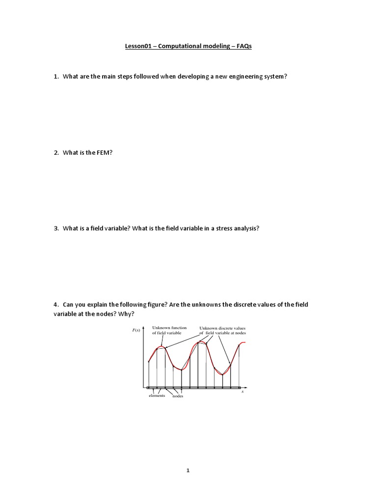 Lesson01 - Computational Modeling - Faqs | PDF