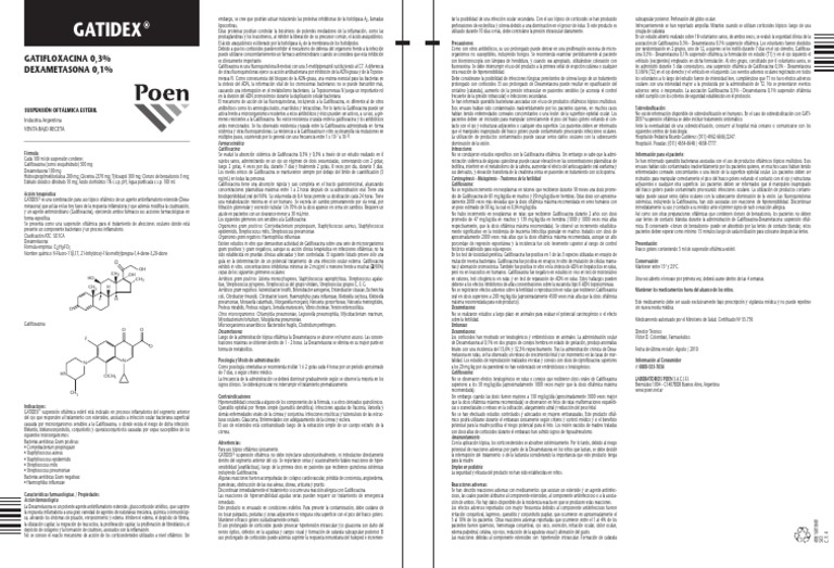 Prosp Gatidex 1 | PDF | Corticosteroides | Antiinflamatorio
