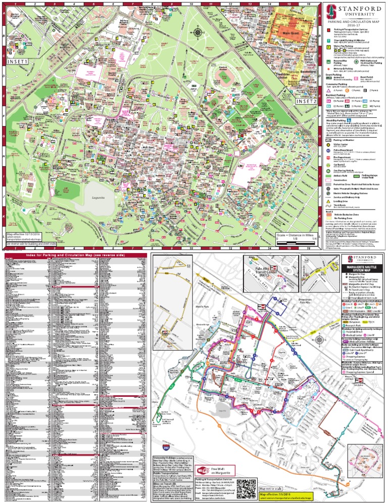 Stanford Parking and Circulation Map 2016-17 | PDF | Jet Aircraft ...