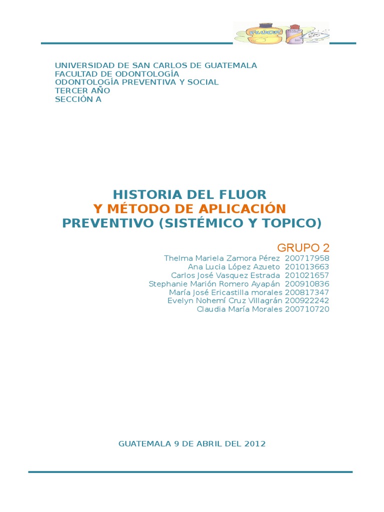 Historia Del Fluor | PDF | Fluoruro | Flúor Historia Del Fluor | PDF | Fluoruro | Flúor