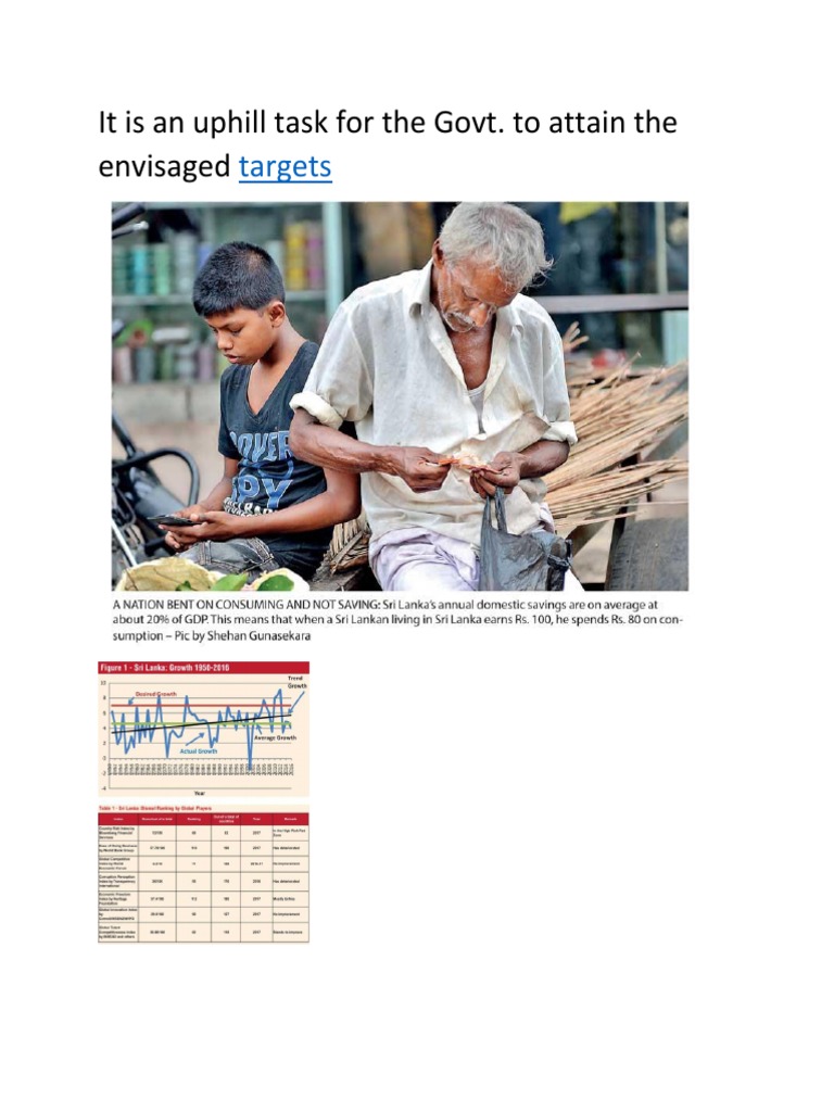 It Is An Uphill Task For The Govt. To Attain The Envisaged Targets ...