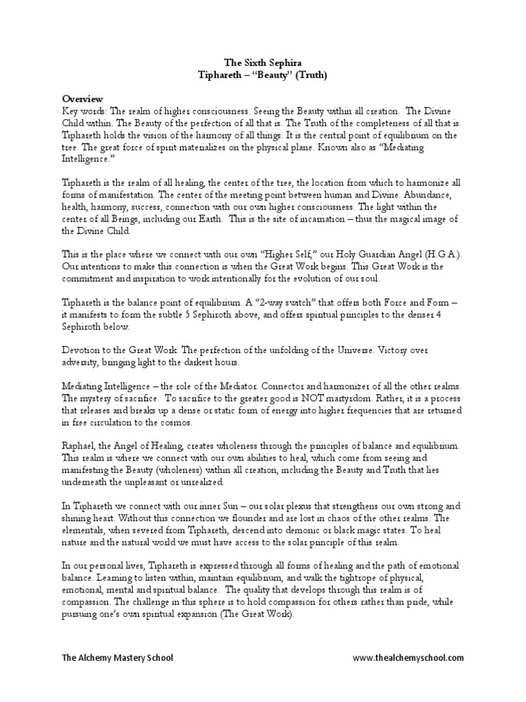 Tiphareth Overview PDF | PDF | Divinity | Religious Belief And Doctrine