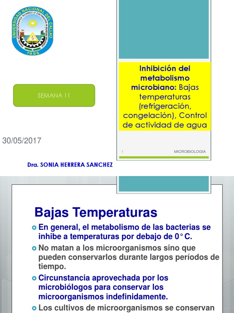 11-Inhibicion Del Metabolismo Microbiana Congelacion Refrigeracion y Aw ...