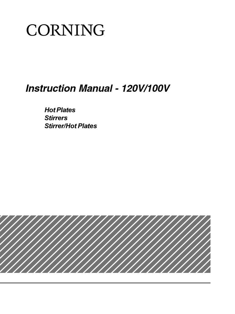Corning Stir-Hot Plate Manual | PDF | Ac Power Plugs And Sockets ...