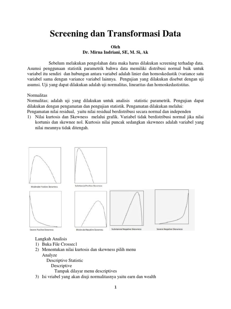 Panduan Screening & Transformasi Data | PDF