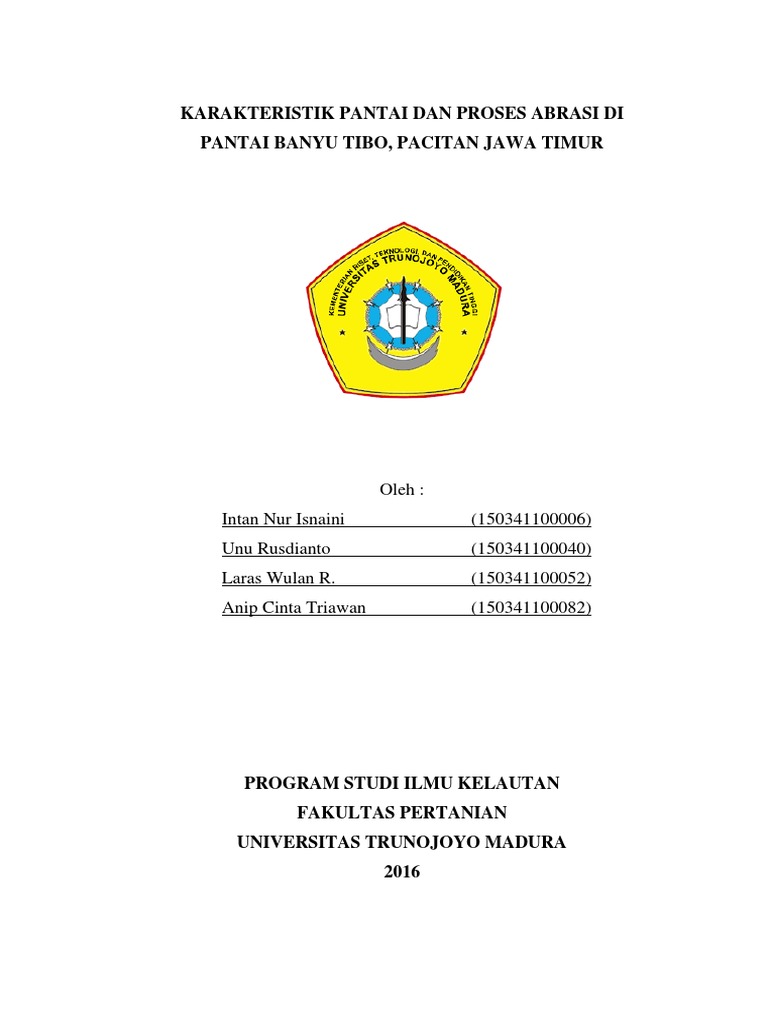 KARAKTERISTIK PANTAI DAN PROSES ABRASI DI PANTAI BANYU TIBO, PACITAN ...