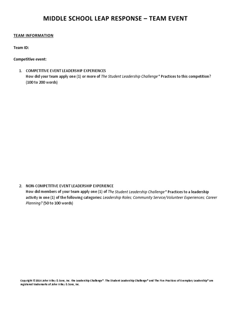 Leap Ms Template Team | PDF