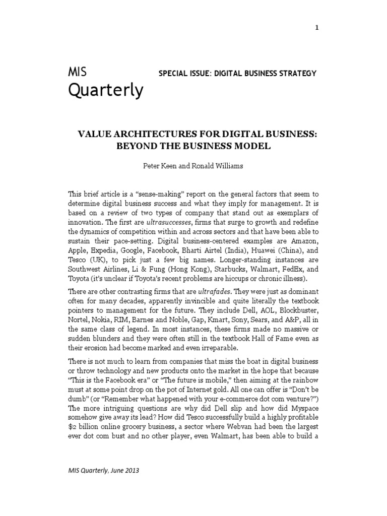 3 Reading Value Architecture | PDF | Business Model | Innovation