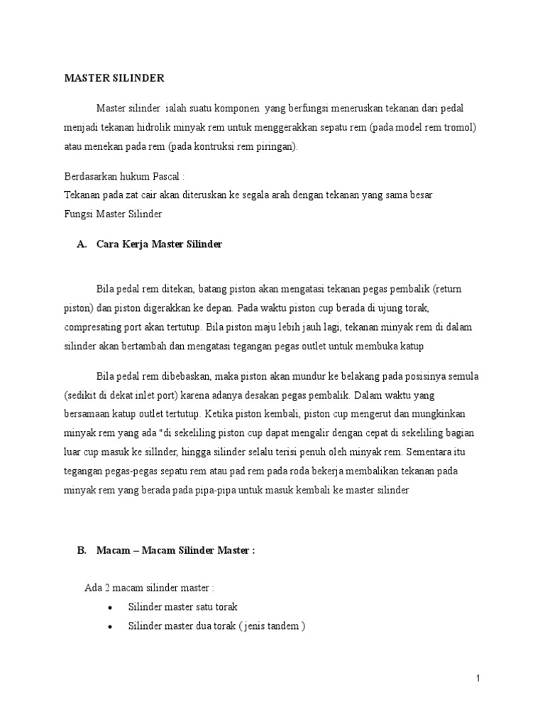 Master Silinder Presentasi | PDF