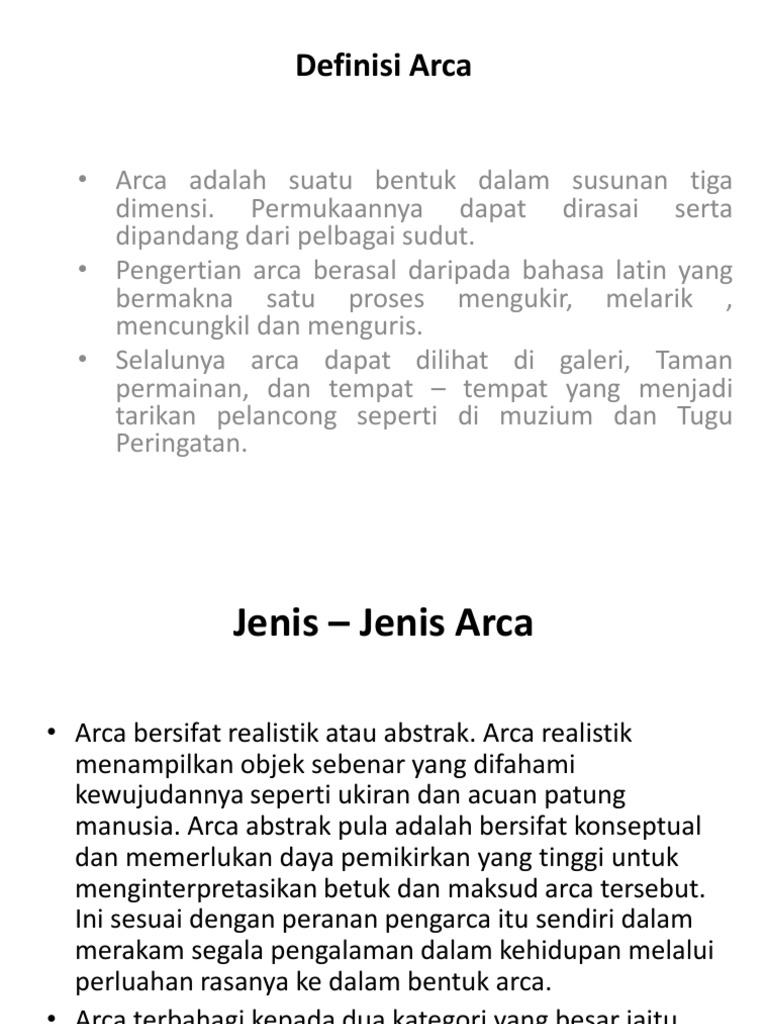 Jenis dan Definisi Arca Realistik | PDF | Griya & Taman