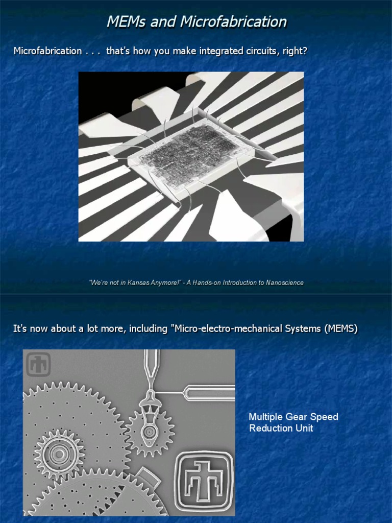 Mems and Microfabrication: Microfabrication - . - That'S How You Make ...