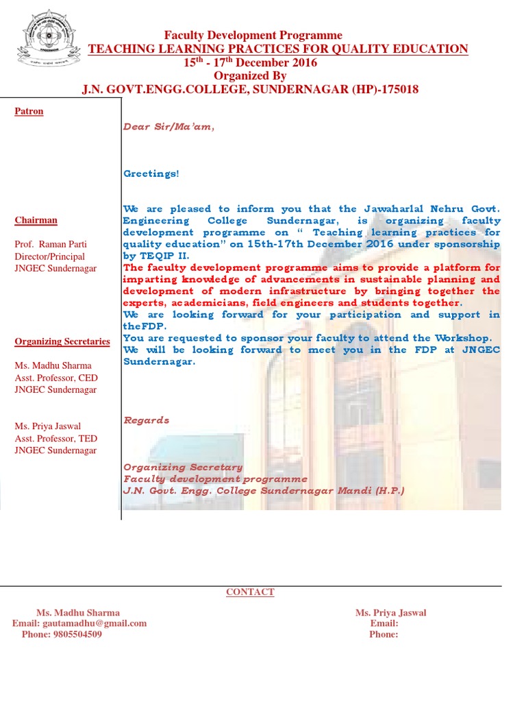 Invitation FDP | PDF