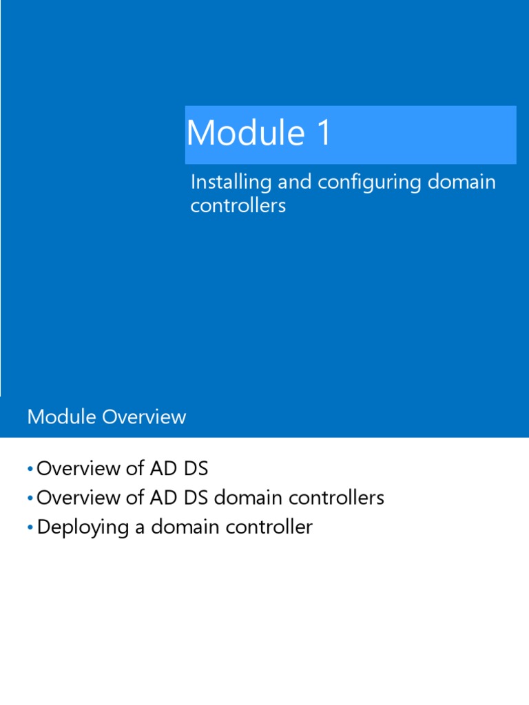 Installing and Configuring Domain Controllers | PDF | Active Directory | Directories