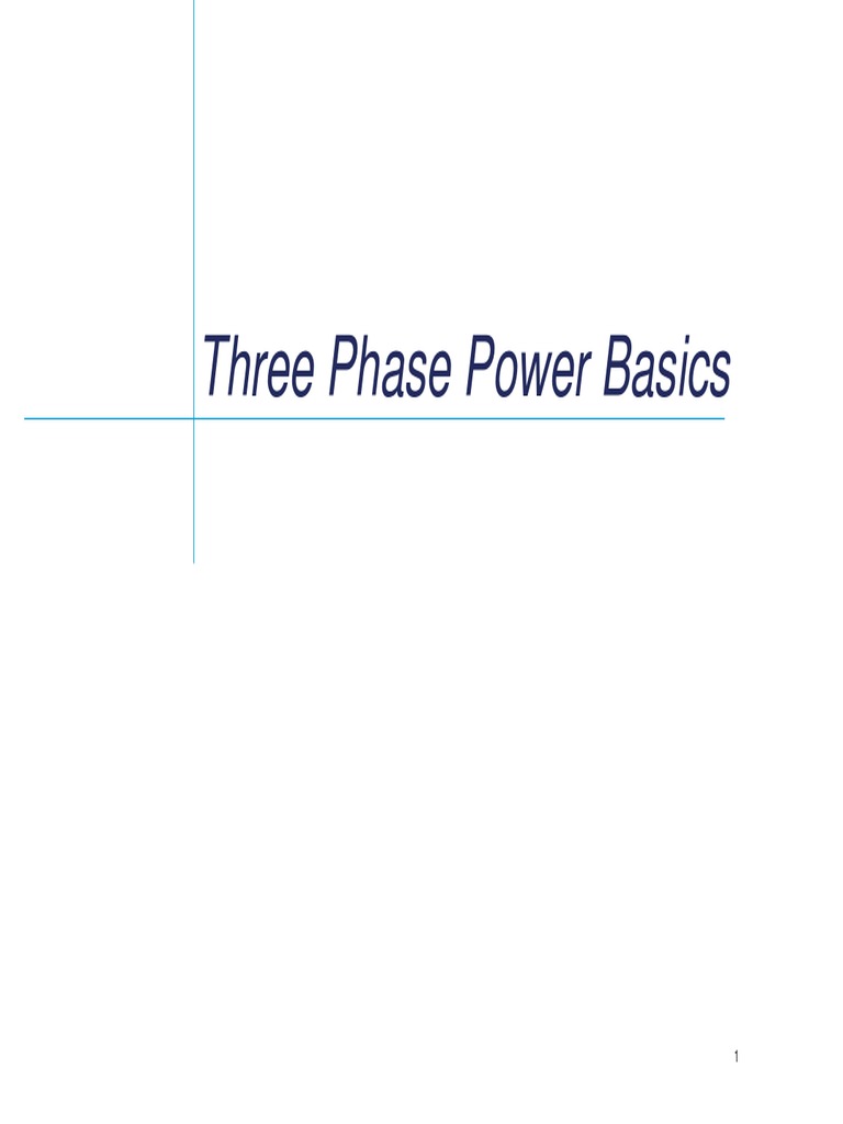 Three Phase Power Basics - Electrcity Guide | PDF | Electrical ...