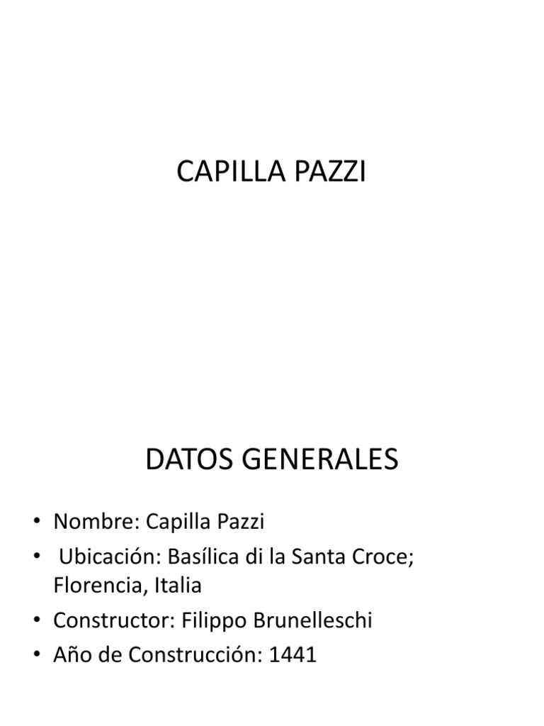 Capilla Pazzi | PDF | Hazme | Diseño arquitectonico