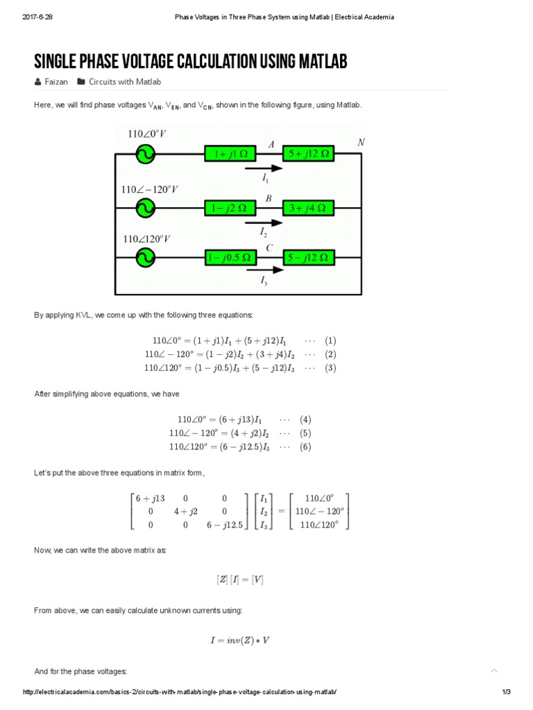 Phase Voltages in Three Phase System Using Matlab - Electrical Academia ...