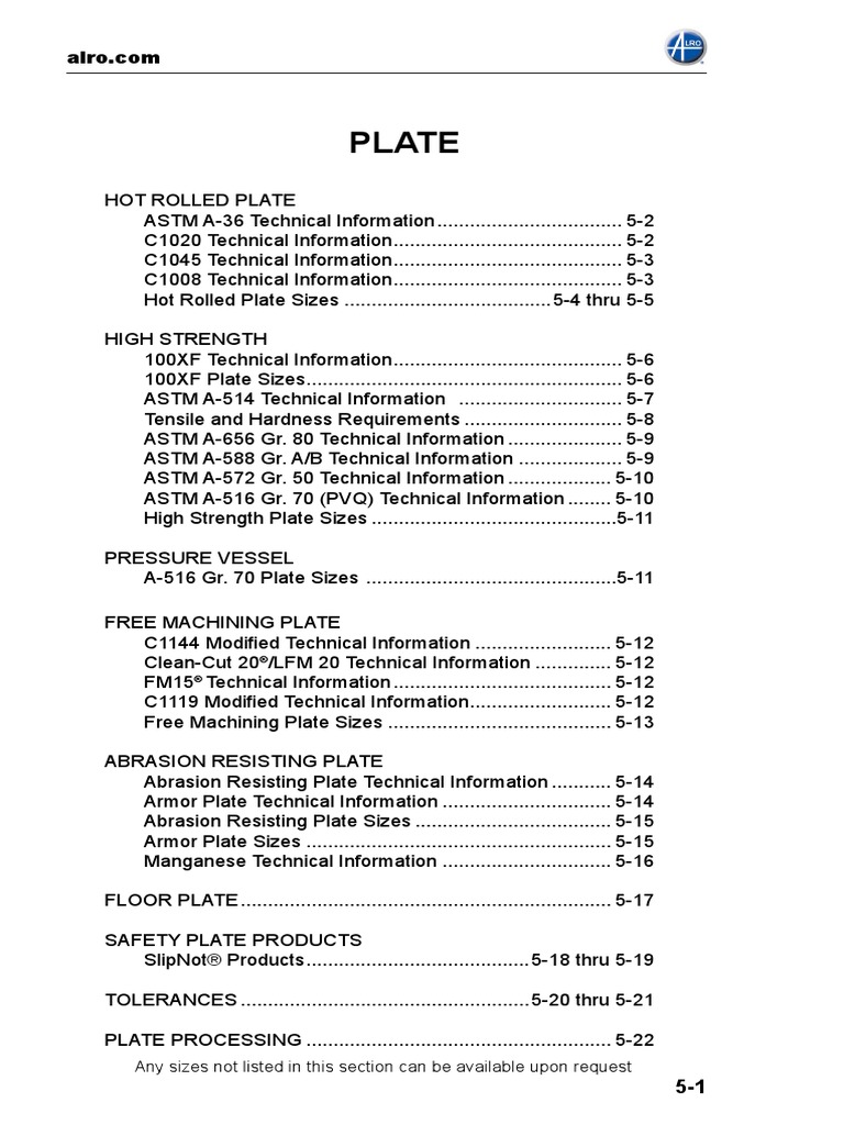 005 Plate PDF | PDF | Structural Steel | Manganese