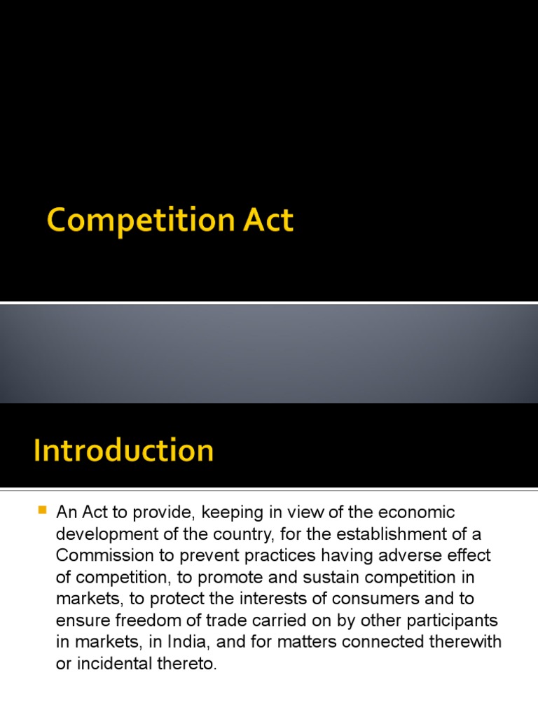 Competition Act | PDF | Mergers And Acquisitions | Common Law