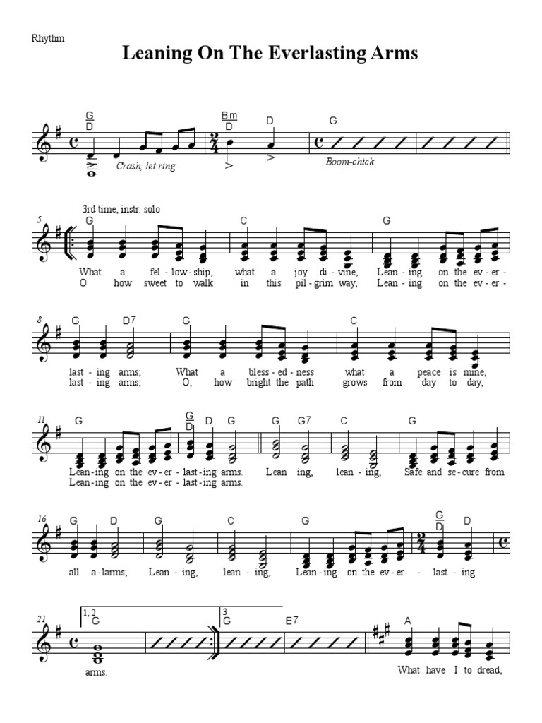 Leaning On The Everlasting Arms - LS | PDF