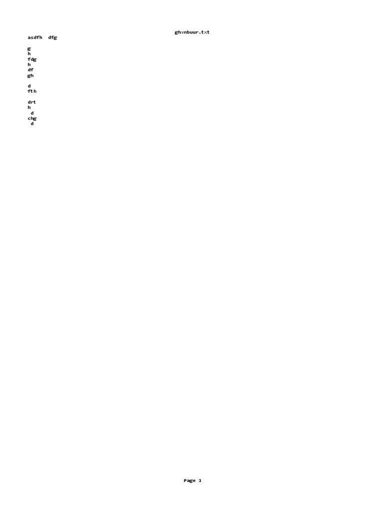 Ghvnbuur - TXT Asdfh DFG G H FDG H DF GH D FTH DRT H D CHG D | PDF