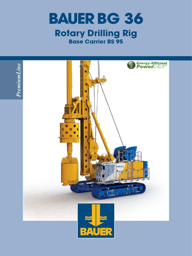 Bauer BG 36: Rotary Drilling Rig | Download Free PDF | Science ...