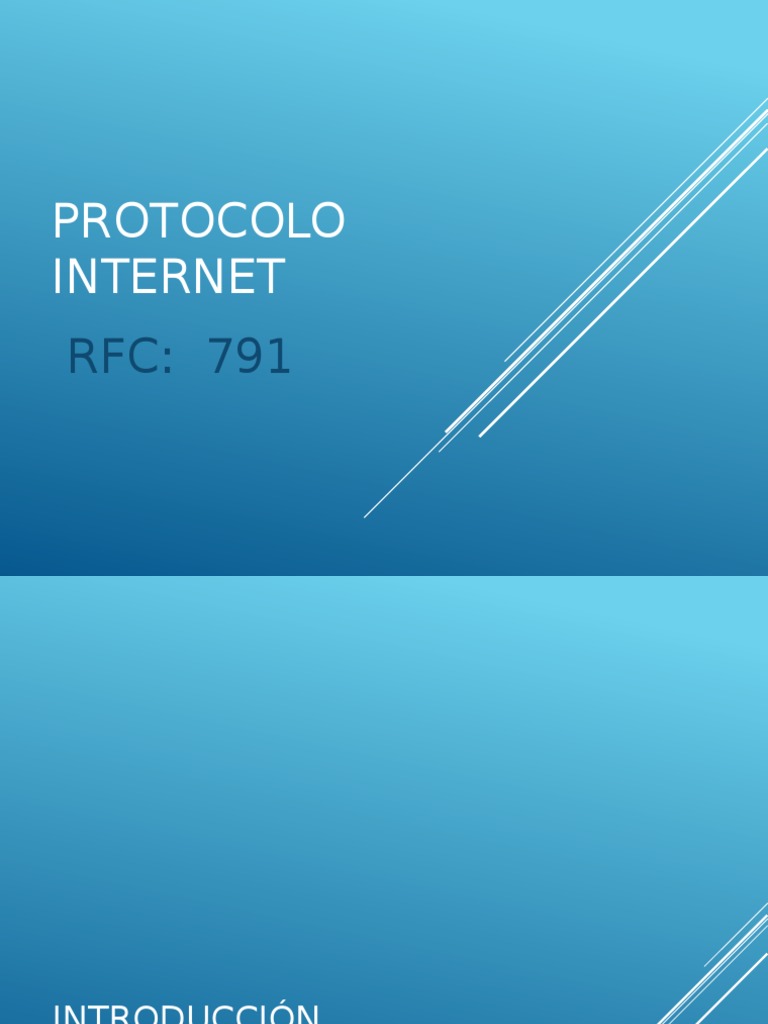 Protocolo Internet RFC 791 | PDF | Protocolos de internet | Internet