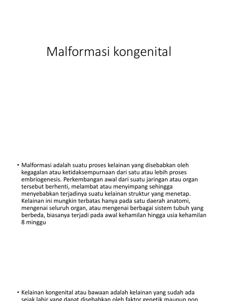 Malformasi Kongenital | PDF
