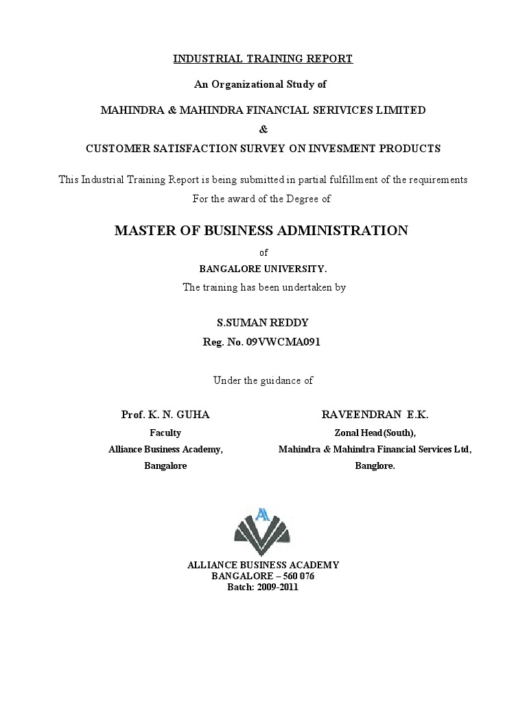 Cover Page and Certificates | PDF | Master Of Business Administration ...