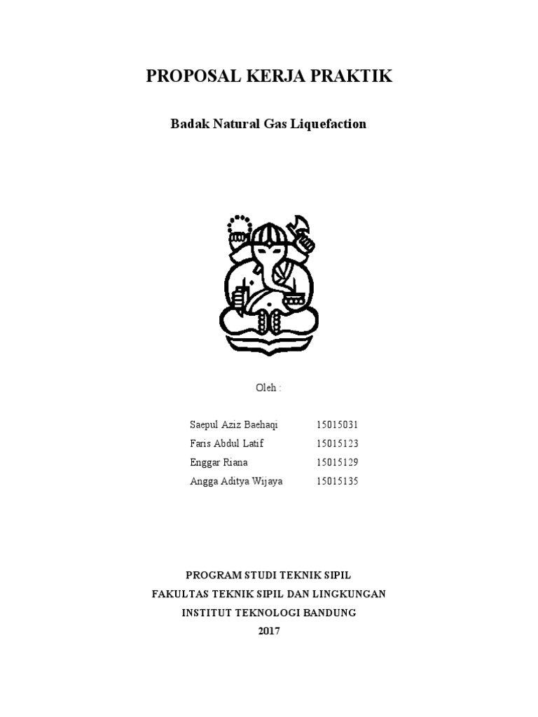 Proposal Kerja Praktik di PT Badak LNG Bontang | PDF