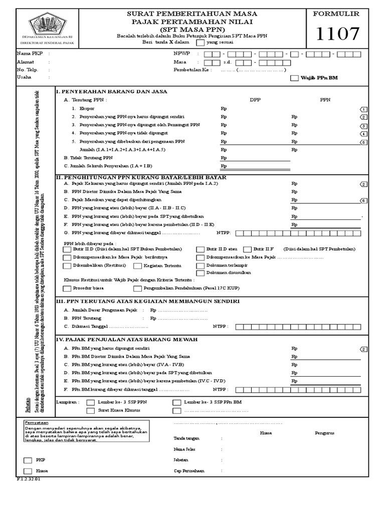 SPT Masa PPN 1107 | PDF