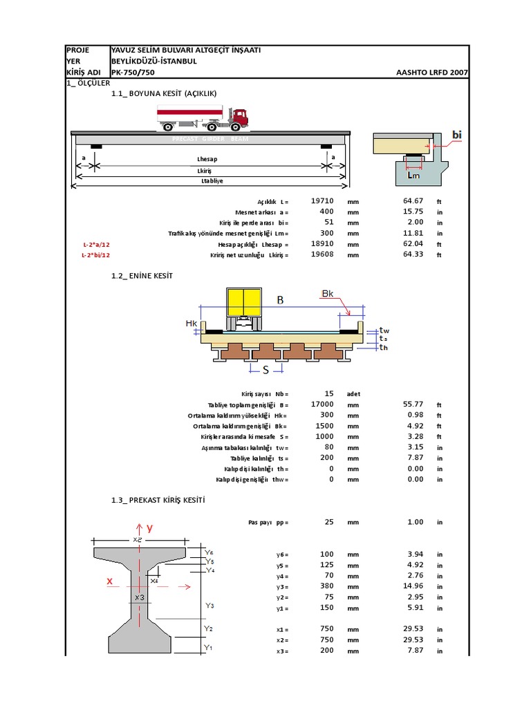 Prestressed Girder Design TR | PDF