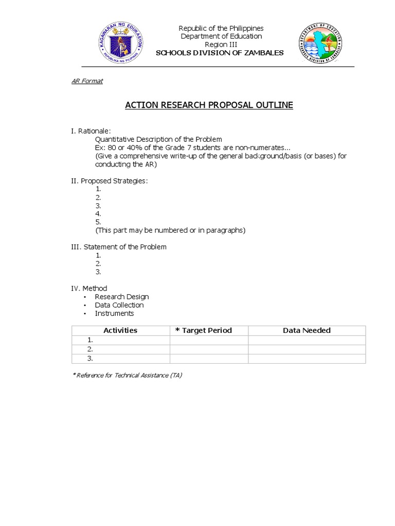 AR Format For Proposal - Outline | PDF