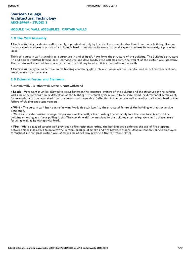 Sheridan College Architectural Technology | Download Free PDF | Wall ...